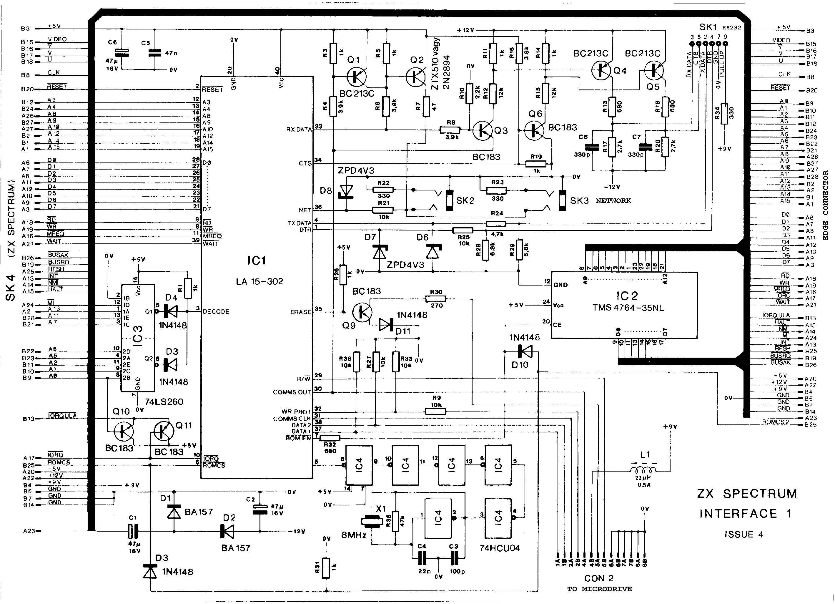 Sinclair Interface 1 - Technical Specs